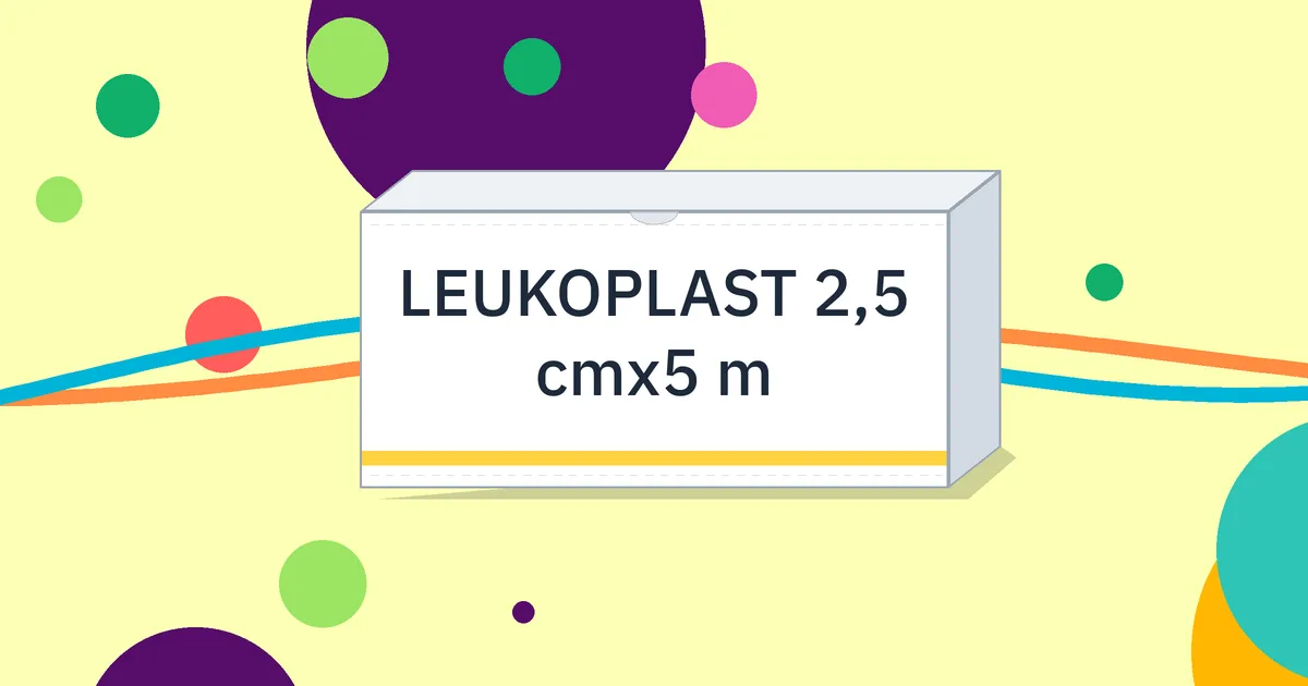 Symbolbild: Packung mit der Aufschrift LEUKOPLAST 2,5 cmx5 m (PZN 19347829) – Verfügbarkeit und Bezug in Apotheken in Frankfurt am Main