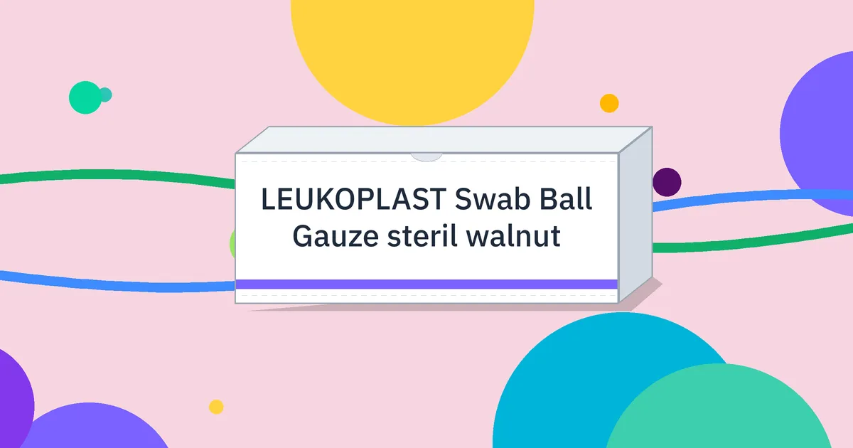 Symbolbild: Packung mit der Aufschrift LEUKOPLAST Swab Ball Gauze steril walnut (PZN 20741135) – Verfügbarkeit und Bezug in Apotheken in Frankfurt am Main