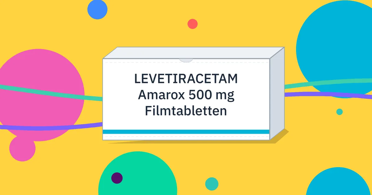 Symbolbild: Packung mit der Aufschrift LEVETIRACETAM Amarox 500 mg Filmtabletten (PZN 17852612) – Verfügbarkeit und Bezug in Apotheken in Frankfurt am Main