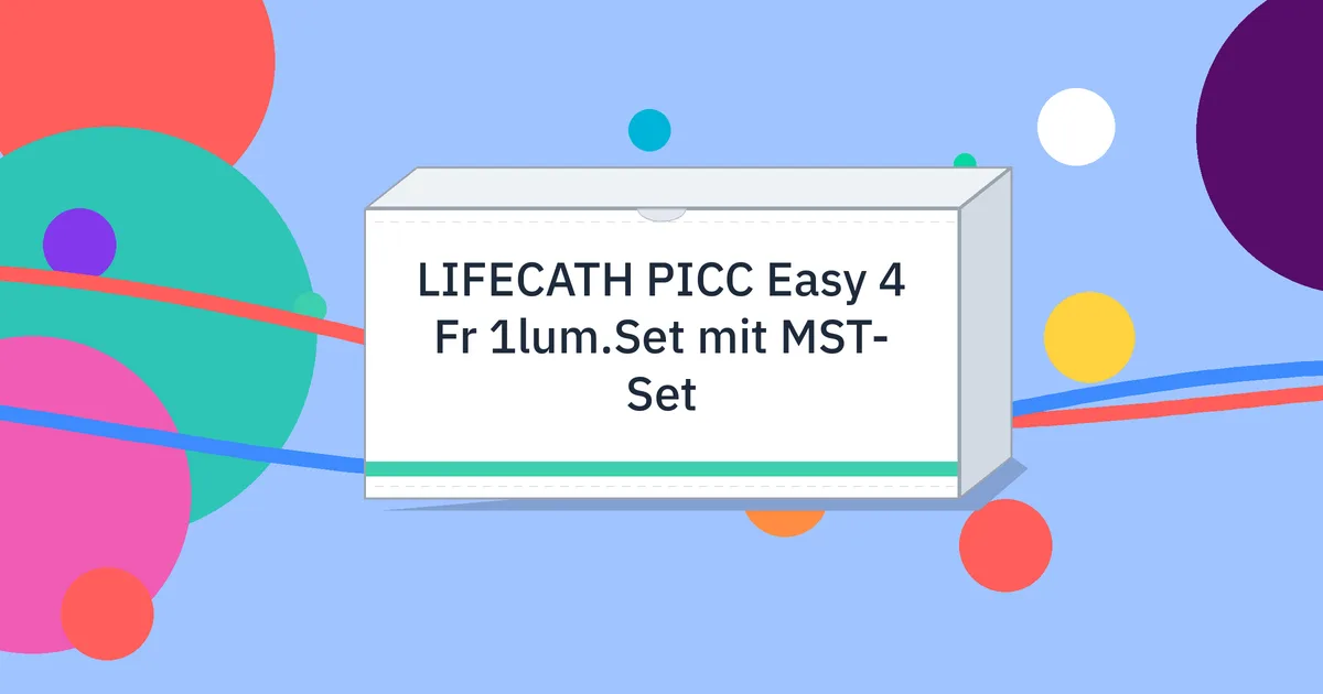 Symbolbild: Packung mit der Aufschrift LIFECATH PICC Easy 4 Fr 1lum.Set mit MST-Set (PZN 15209728) – Verfügbarkeit und Bezug in Apotheken in Frankfurt am Main