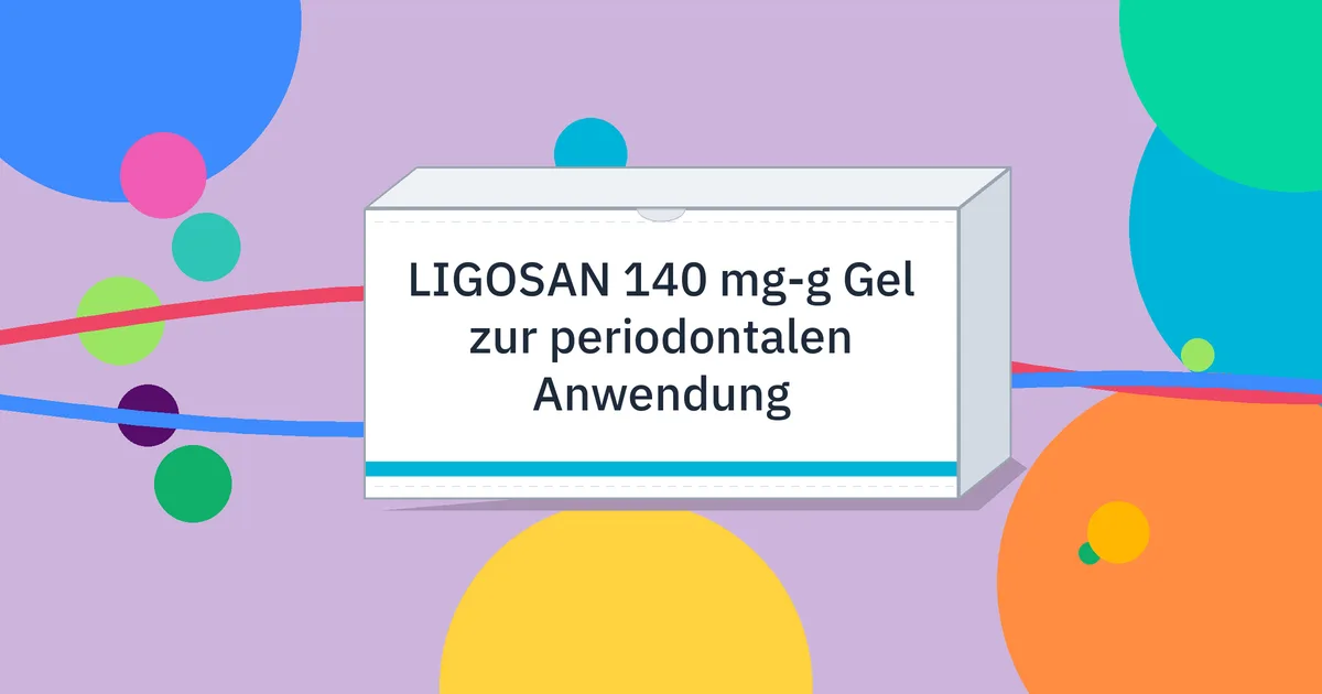 Symbolbild: Packung mit der Aufschrift LIGOSAN 140 mg-g Gel zur periodontalen Anwendung (PZN 19926450) – Verfügbarkeit und Bezug in Apotheken in Frankfurt am Main