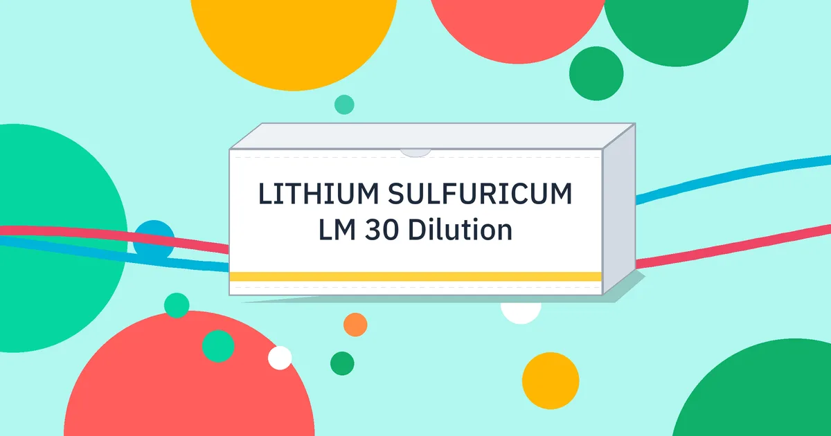 Symbolbild: Packung mit der Aufschrift LITHIUM SULFURICUM LM 30 Dilution (PZN 12933145) – Verfügbarkeit und Bezug in Apotheken in Frankfurt am Main