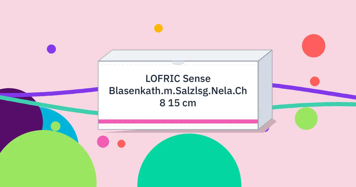 Symbolbild: Packung mit der Aufschrift LOFRIC Sense Blasenkath.m.Salzlsg.Nela.Ch 8 15 cm (PZN 16672569) – Verfügbarkeit und Bezug in Apotheken in Frankfurt am Main