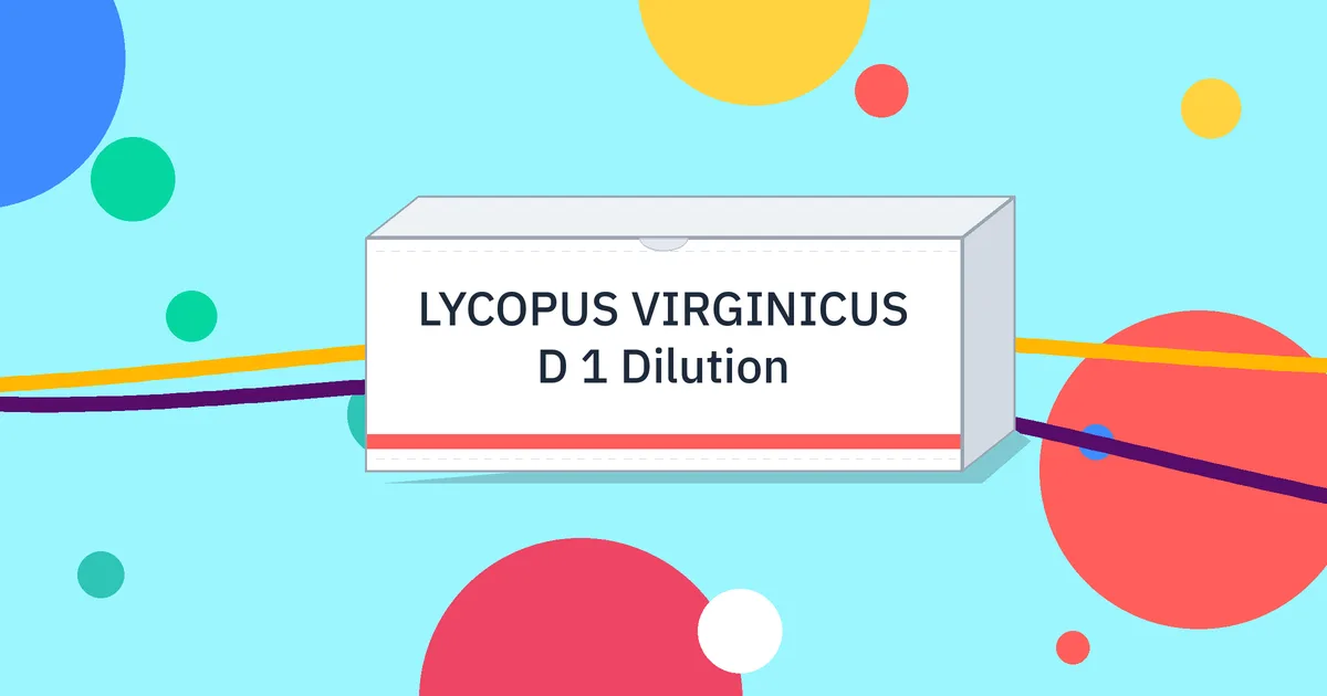 Symbolbild: Packung mit der Aufschrift LYCOPUS VIRGINICUS D 1 Dilution (PZN 11485673) – Verfügbarkeit und Bezug in Apotheken in Frankfurt am Main