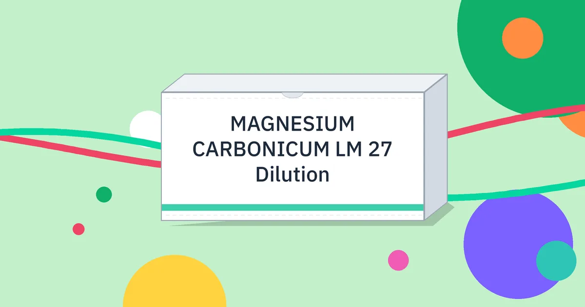 Symbolbild: Packung mit der Aufschrift MAGNESIUM CARBONICUM LM 27 Dilution (PZN 12937195) – Verfügbarkeit und Bezug in Apotheken in Frankfurt am Main