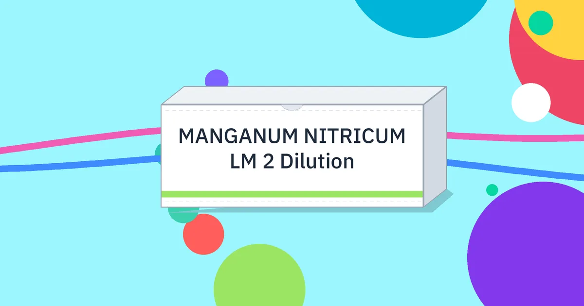 Symbolbild: Packung mit der Aufschrift MANGANUM NITRICUM LM 2 Dilution (PZN 12944048) – Verfügbarkeit und Bezug in Apotheken in Frankfurt am Main