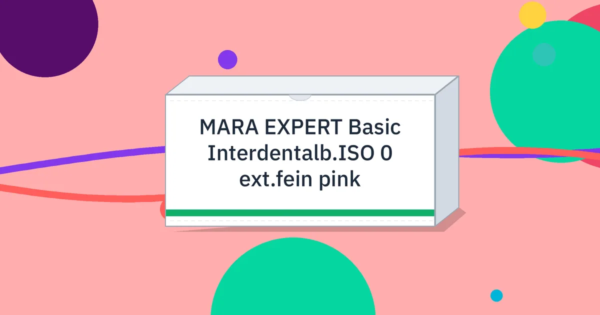 Symbolbild: Packung mit der Aufschrift MARA EXPERT Basic Interdentalb.ISO 0 ext.fein pink (PZN 14371800) – Verfügbarkeit und Bezug in Apotheken in Frankfurt am Main