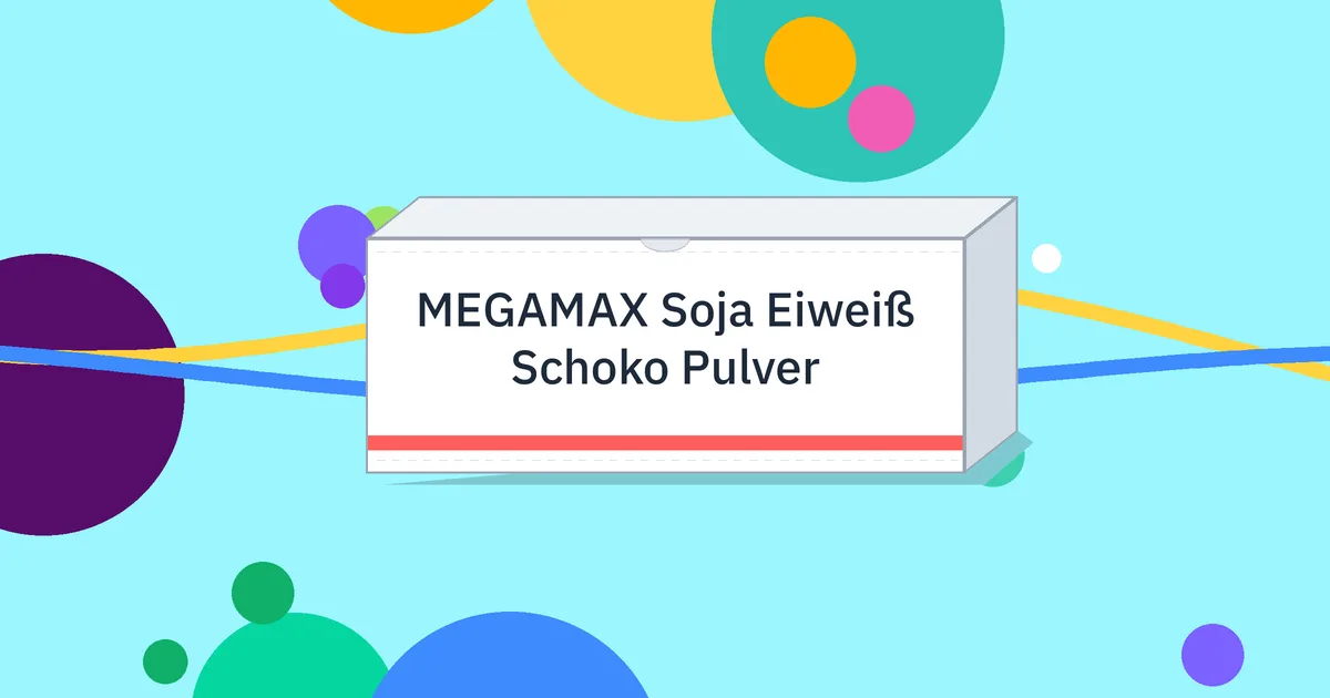 Symbolbild: Packung mit der Aufschrift MEGAMAX Soja Eiweiß Schoko Pulver (PZN 03246397) – Verfügbarkeit und Bezug in Apotheken in Frankfurt am Main