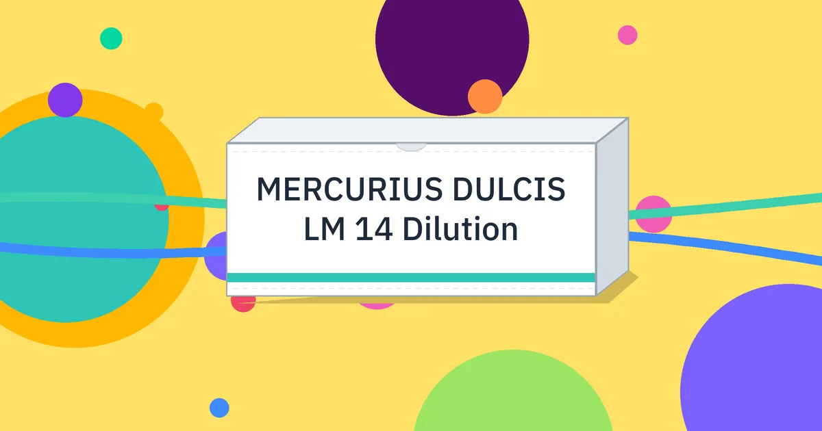 Symbolbild: Packung mit der Aufschrift MERCURIUS DULCIS LM 14 Dilution (PZN 12951373) – Verfügbarkeit und Bezug in Apotheken in Frankfurt am Main