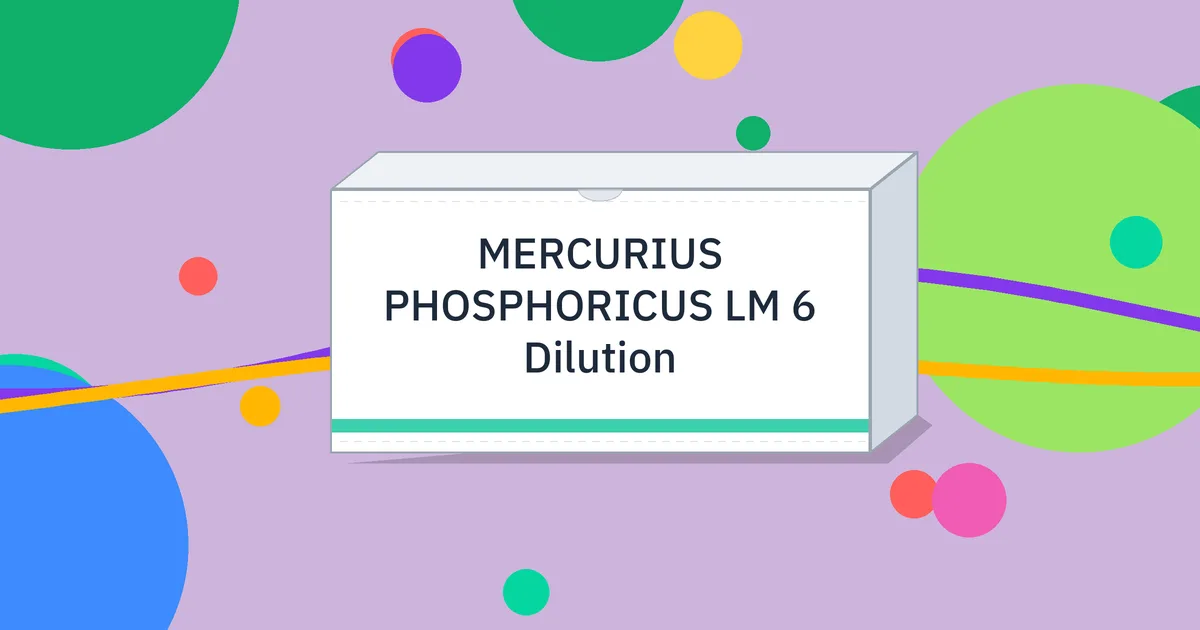 Symbolbild: Packung mit der Aufschrift MERCURIUS PHOSPHORICUS LM 6 Dilution (PZN 12952645) – Verfügbarkeit und Bezug in Apotheken in Frankfurt am Main