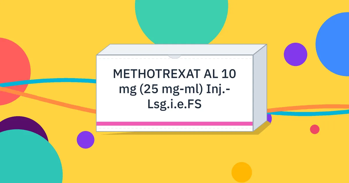 Symbolbild: Packung mit der Aufschrift METHOTREXAT AL 10 mg (25 mg-ml) Inj.-Lsg.i.e.FS (PZN 18725206) – Verfügbarkeit und Bezug in Apotheken in Frankfurt am Main