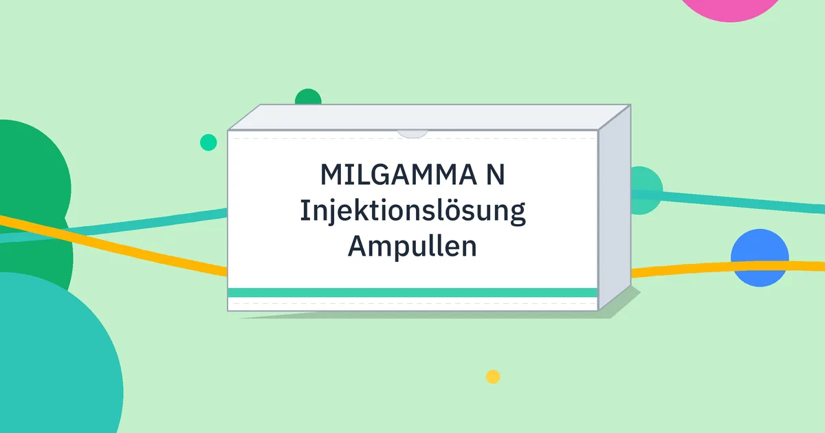 Symbolbild: Packung mit der Aufschrift MILGAMMA N Injektionslösung Ampullen (PZN 03966223) – Verfügbarkeit und Bezug in Apotheken in Frankfurt am Main