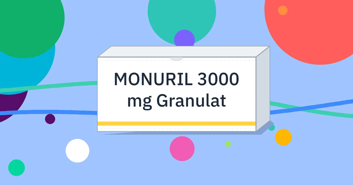 Symbolbild: Packung mit der Aufschrift MONURIL 3000 mg Granulat (PZN 11517309) – Verfügbarkeit und Bezug in Apotheken in Frankfurt am Main