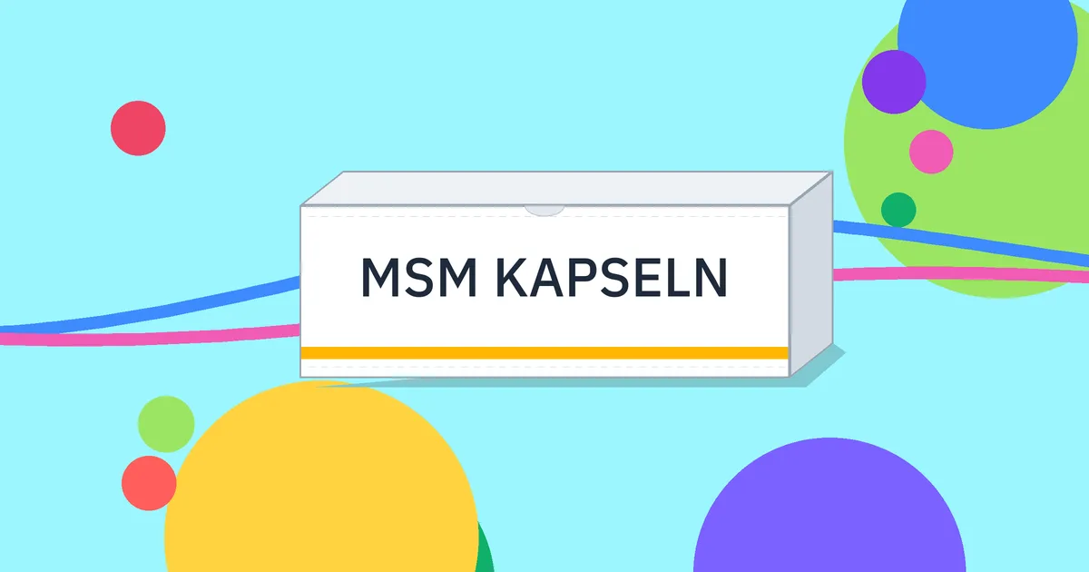 Symbolbild: Packung mit der Aufschrift MSM KAPSELN (PZN 10917461) – Verfügbarkeit und Bezug in Apotheken in Frankfurt am Main