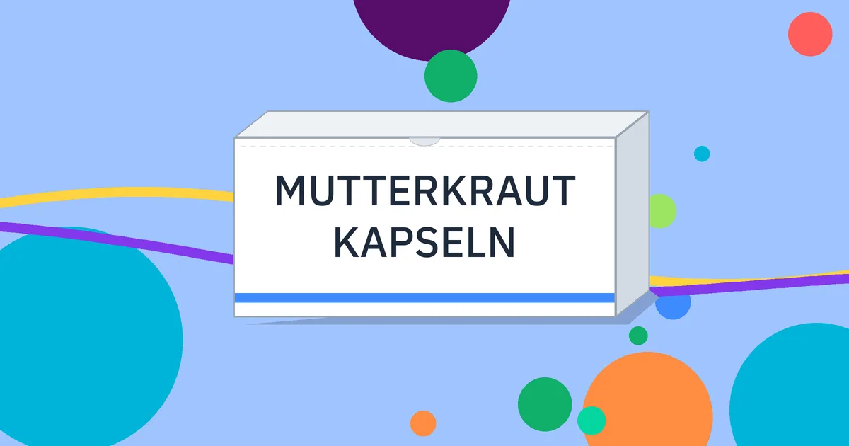 Symbolbild: Packung mit der Aufschrift MUTTERKRAUT KAPSELN (PZN 16325566) – Verfügbarkeit und Bezug in Apotheken in Frankfurt am Main