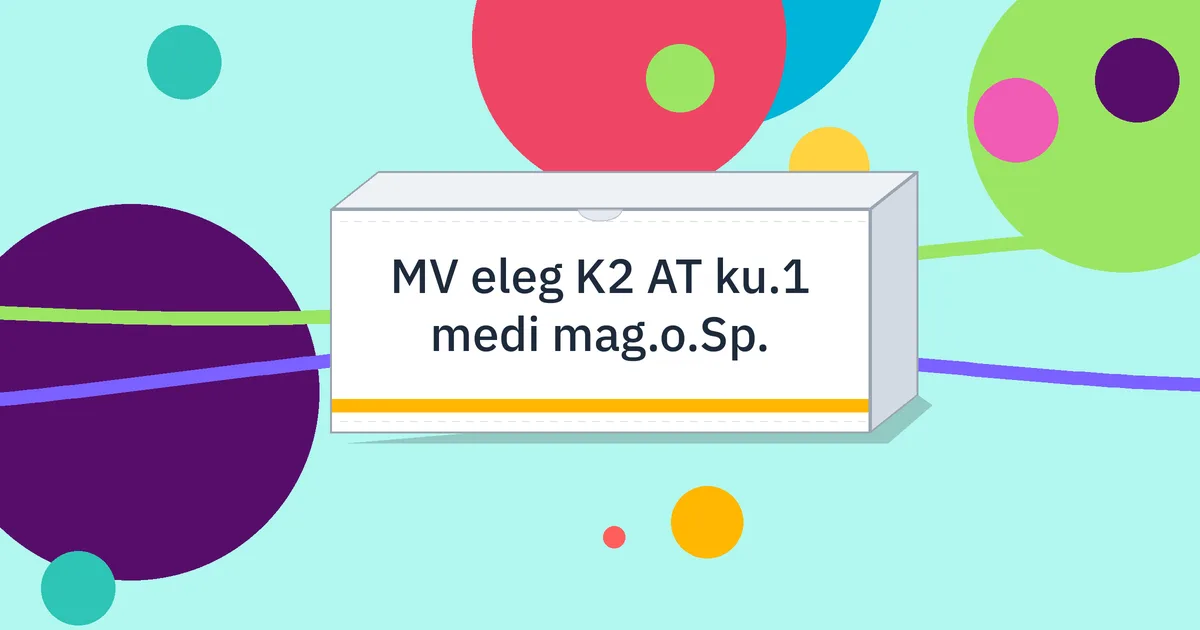 Symbolbild: Packung mit der Aufschrift MV eleg K2 AT ku.1 medi mag.o.Sp. (PZN 14626192) – Verfügbarkeit und Bezug in Apotheken in Frankfurt am Main