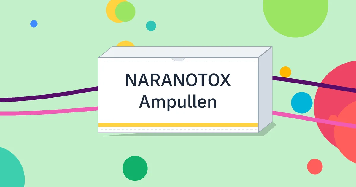 Symbolbild: Packung mit der Aufschrift NARANOTOX Ampullen (PZN 04533443) – Verfügbarkeit und Bezug in Apotheken in Frankfurt am Main