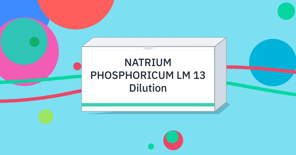 Symbolbild: Packung mit der Aufschrift NATRIUM PHOSPHORICUM LM 13 Dilution (PZN 12966096) – Verfügbarkeit und Bezug in Apotheken in Frankfurt am Main