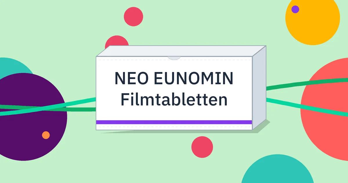 Symbolbild: Packung mit der Aufschrift NEO EUNOMIN Filmtabletten (PZN 02743024) – Verfügbarkeit und Bezug in Apotheken in Frankfurt am Main