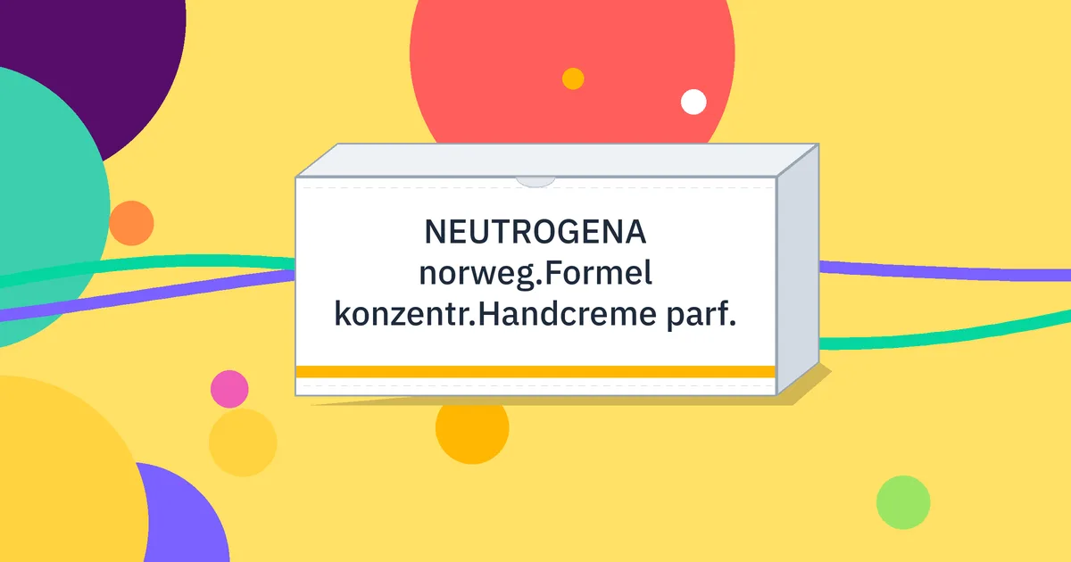Symbolbild: Packung mit der Aufschrift NEUTROGENA norweg.Formel konzentr.Handcreme parf. (PZN 18333713) – Verfügbarkeit und Bezug in Apotheken in Frankfurt am Main