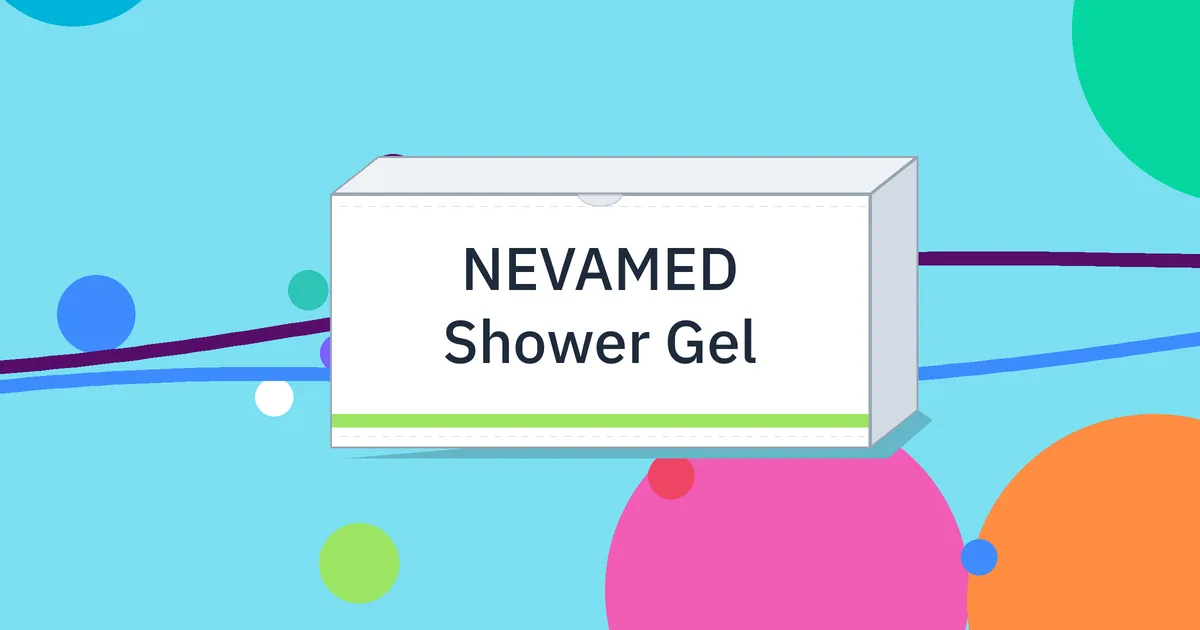 Symbolbild: Packung mit der Aufschrift NEVAMED Shower Gel (PZN 08882152) – Verfügbarkeit und Bezug in Apotheken in Frankfurt am Main