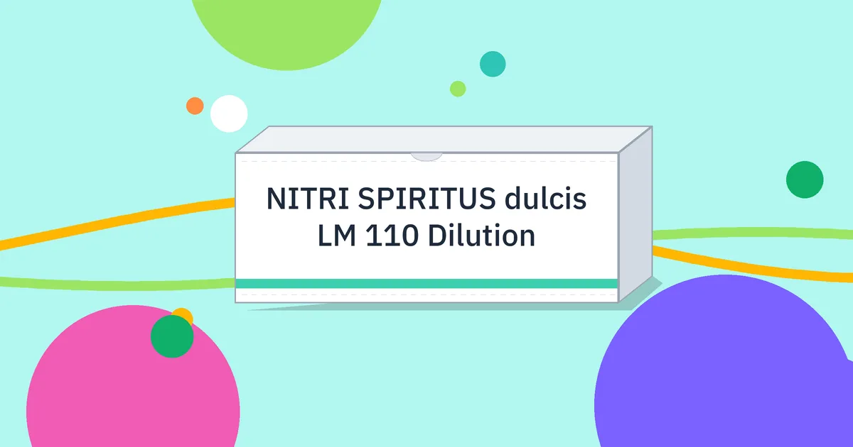 Symbolbild: Packung mit der Aufschrift NITRI SPIRITUS dulcis LM 110 Dilution (PZN 13619899) – Verfügbarkeit und Bezug in Apotheken in Frankfurt am Main