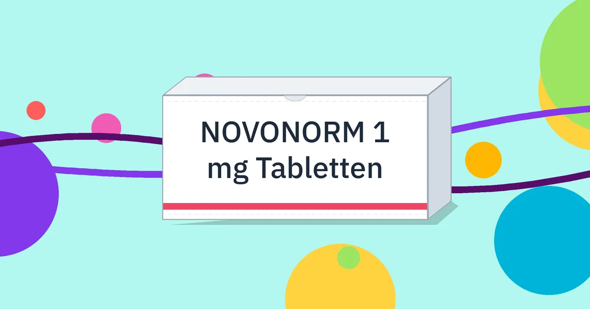 Symbolbild: Packung mit der Aufschrift NOVONORM 1 mg Tabletten (PZN 00074292) – Verfügbarkeit und Bezug in Apotheken in Frankfurt am Main