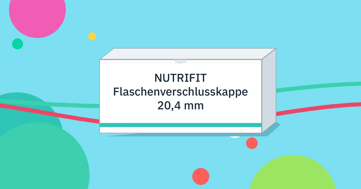 Symbolbild: Packung mit der Aufschrift NUTRIFIT Flaschenverschlusskappe 20,4 mm (PZN 17273127) – Verfügbarkeit und Bezug in Apotheken in Frankfurt am Main