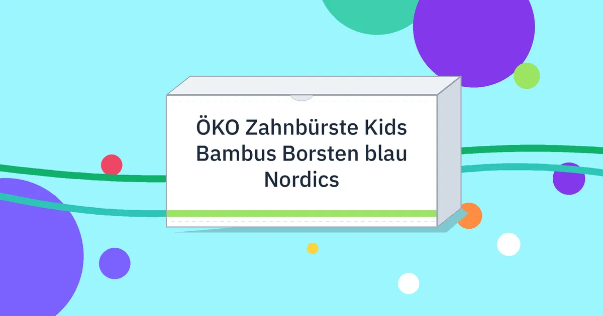Symbolbild: Packung mit der Aufschrift ÖKO Zahnbürste Kids Bambus Borsten blau Nordics (PZN 16676900) – Verfügbarkeit und Bezug in Apotheken in Frankfurt am Main