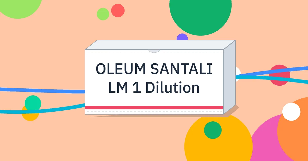 Symbolbild: Packung mit der Aufschrift OLEUM SANTALI LM 1 Dilution (PZN 13623145) – Verfügbarkeit und Bezug in Apotheken in Frankfurt am Main