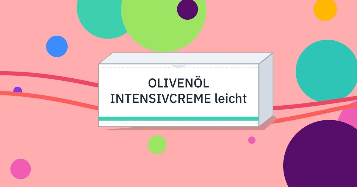 Symbolbild: Packung mit der Aufschrift OLIVENÖL INTENSIVCREME leicht (PZN 09627864) – Verfügbarkeit und Bezug in Apotheken in Frankfurt am Main