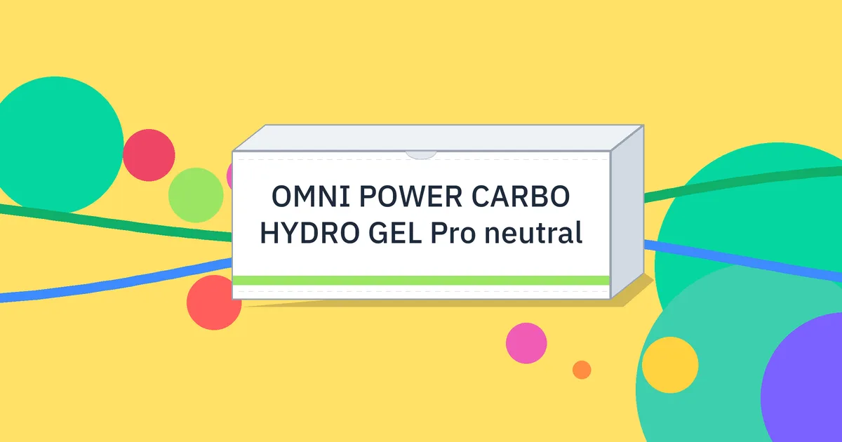 Symbolbild: Packung mit der Aufschrift OMNI POWER CARBO HYDRO GEL Pro neutral (PZN 20225669) – Verfügbarkeit und Bezug in Apotheken in Frankfurt am Main