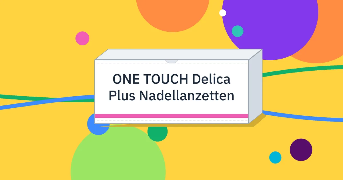 Symbolbild: Packung mit der Aufschrift ONE TOUCH Delica Plus Nadellanzetten (PZN 16956309) – Verfügbarkeit und Bezug in Apotheken in Frankfurt am Main