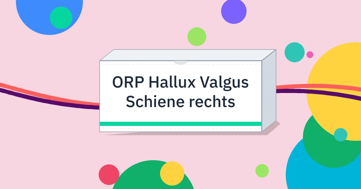 Symbolbild: Packung mit der Aufschrift ORP Hallux Valgus Schiene rechts (PZN 04902633) – Verfügbarkeit und Bezug in Apotheken in Frankfurt am Main