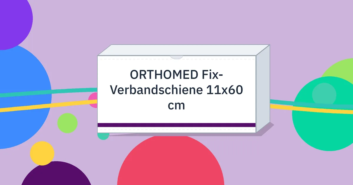 Symbolbild: Packung mit der Aufschrift ORTHOMED Fix-Verbandschiene 11x60 cm (PZN 11517261) – Verfügbarkeit und Bezug in Apotheken in Frankfurt am Main