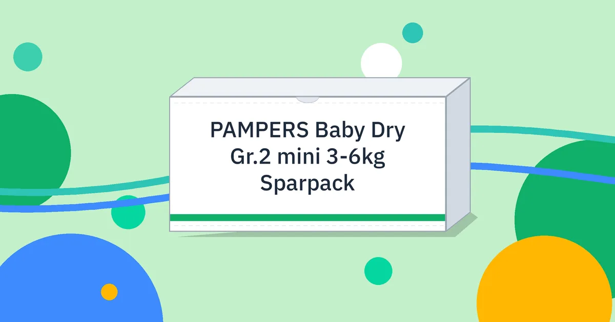 Symbolbild: Packung mit der Aufschrift PAMPERS Baby Dry Gr.2 mini 3-6kg Sparpack (PZN 03073459) – Verfügbarkeit und Bezug in Apotheken in Frankfurt am Main
