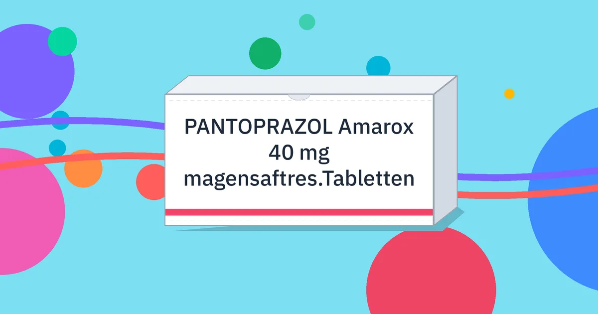 Symbolbild: Packung mit der Aufschrift PANTOPRAZOL Amarox 40 mg magensaftres.Tabletten (PZN 17400005) – Verfügbarkeit und Bezug in Apotheken in Frankfurt am Main