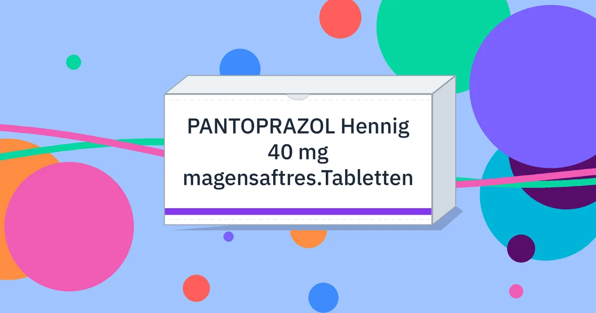 Symbolbild: Packung mit der Aufschrift PANTOPRAZOL Hennig 40 mg magensaftres.Tabletten (PZN 09154905) – Verfügbarkeit und Bezug in Apotheken in Frankfurt am Main