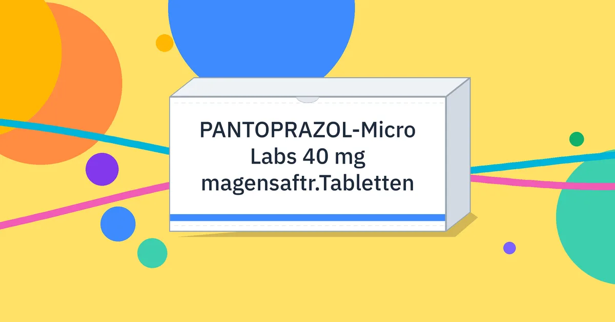Symbolbild: Packung mit der Aufschrift PANTOPRAZOL-Micro Labs 40 mg magensaftr.Tabletten (PZN 10516779) – Verfügbarkeit und Bezug in Apotheken in Frankfurt am Main