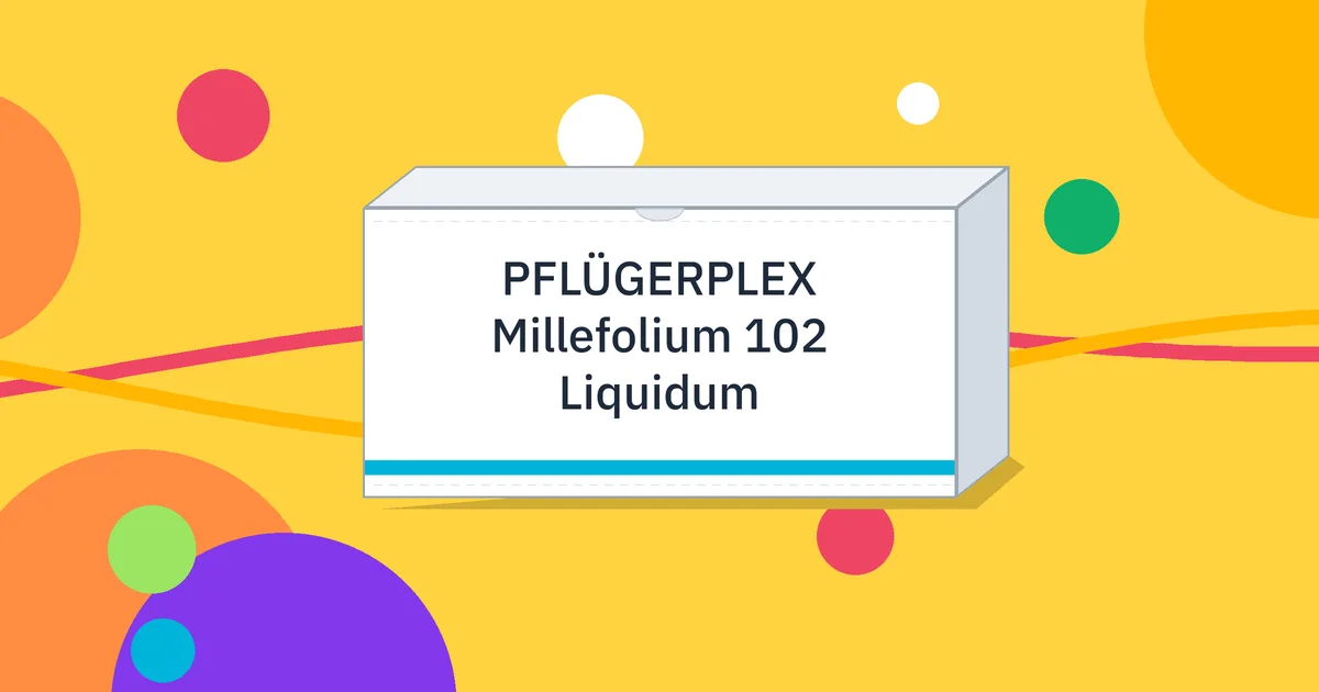 Symbolbild: Packung mit der Aufschrift PFLÜGERPLEX Millefolium 102 Liquidum (PZN 04584191) – Verfügbarkeit und Bezug in Apotheken in Frankfurt am Main