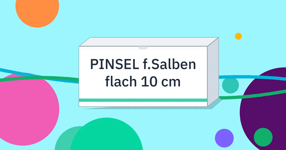 Symbolbild: Packung mit der Aufschrift PINSEL f.Salben flach 10 cm (PZN 02009235) – Verfügbarkeit und Bezug in Apotheken in Frankfurt am Main