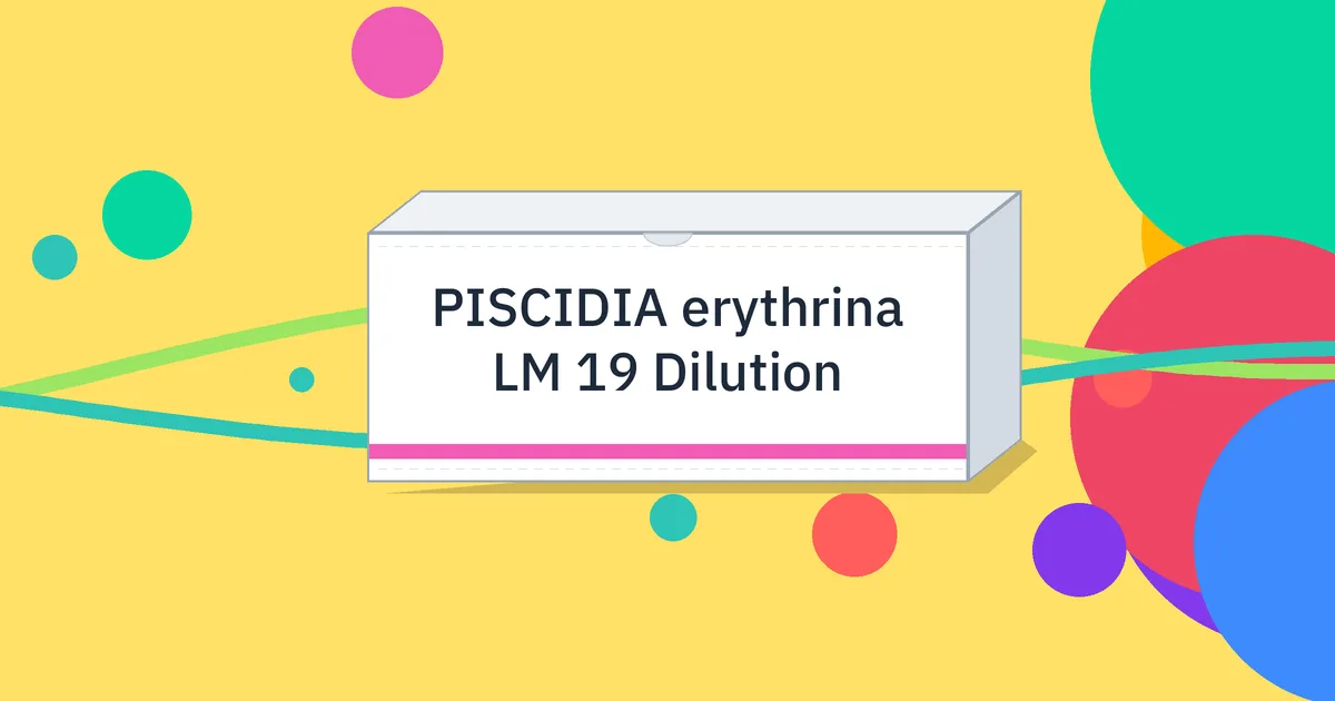 Symbolbild: Packung mit der Aufschrift PISCIDIA erythrina LM 19 Dilution (PZN 13645833) – Verfügbarkeit und Bezug in Apotheken in Frankfurt am Main