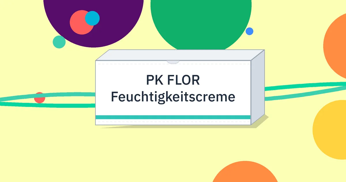 Symbolbild: Packung mit der Aufschrift PK FLOR Feuchtigkeitscreme (PZN 07130421) – Verfügbarkeit und Bezug in Apotheken in Frankfurt am Main