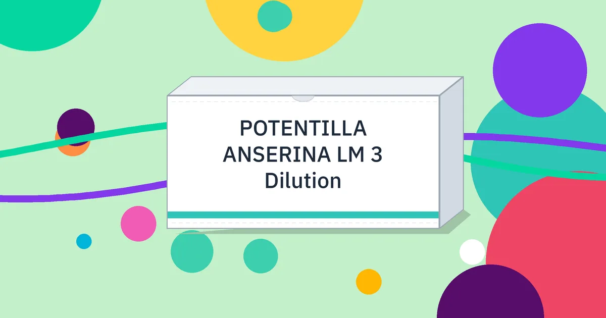 Symbolbild: Packung mit der Aufschrift POTENTILLA ANSERINA LM 3 Dilution (PZN 13665095) – Verfügbarkeit und Bezug in Apotheken in Frankfurt am Main