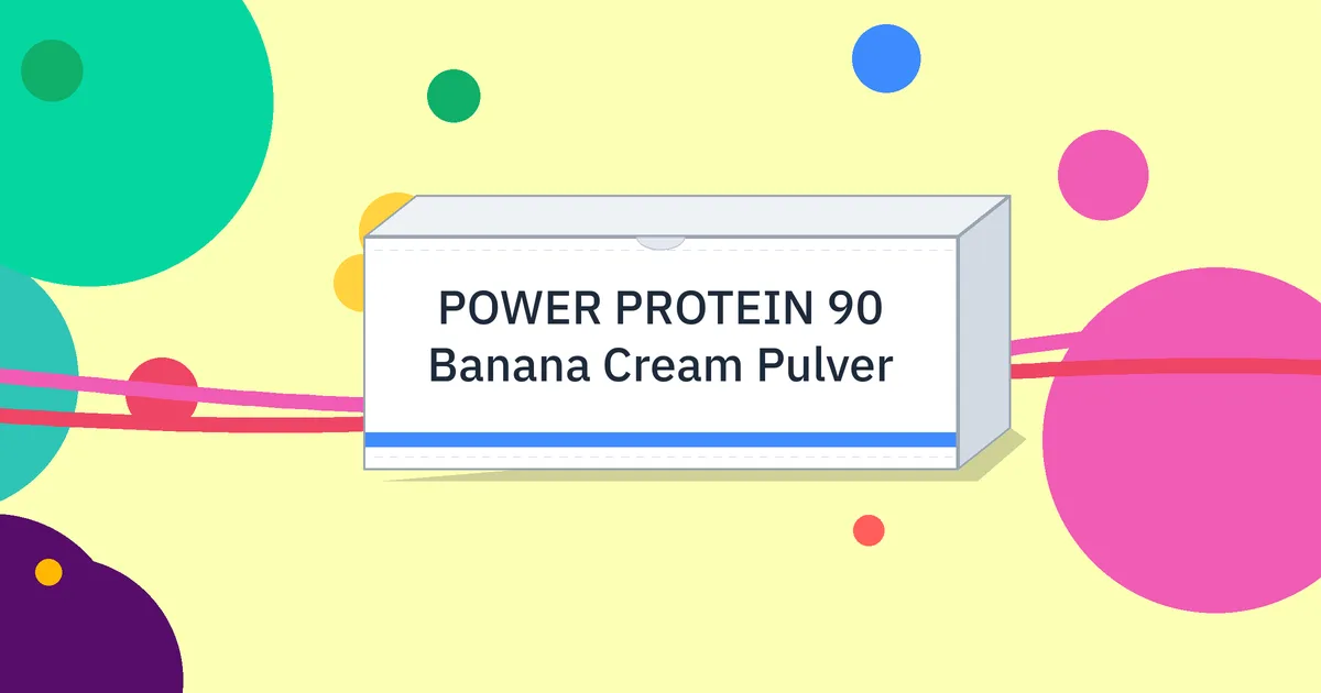 Symbolbild: Packung mit der Aufschrift POWER PROTEIN 90 Banana Cream Pulver (PZN 01623080) – Verfügbarkeit und Bezug in Apotheken in Frankfurt am Main