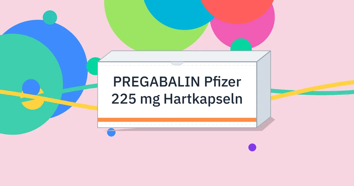 Symbolbild: Packung mit der Aufschrift PREGABALIN Pfizer 225 mg Hartkapseln (PZN 10327943) – Verfügbarkeit und Bezug in Apotheken in Frankfurt am Main