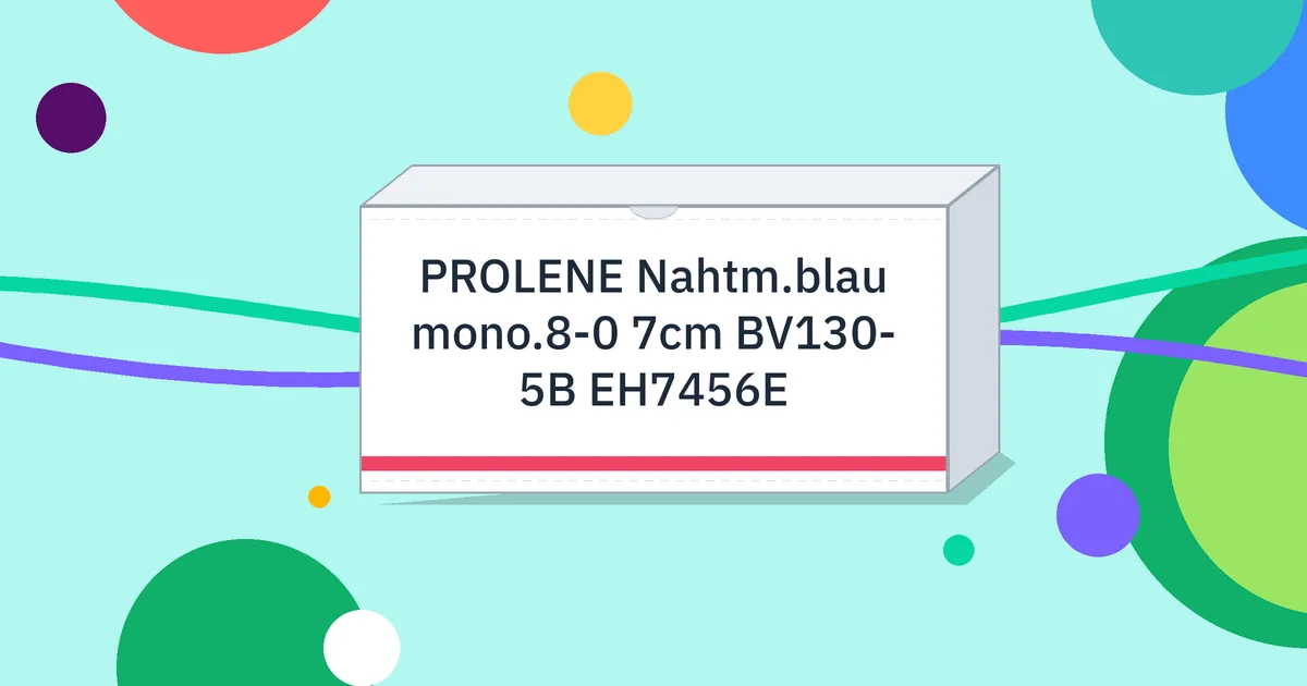 Symbolbild: Packung mit der Aufschrift PROLENE Nahtm.blau mono.8-0 7cm BV130-5B EH7456E (PZN 20854945) – Verfügbarkeit und Bezug in Apotheken in Frankfurt am Main