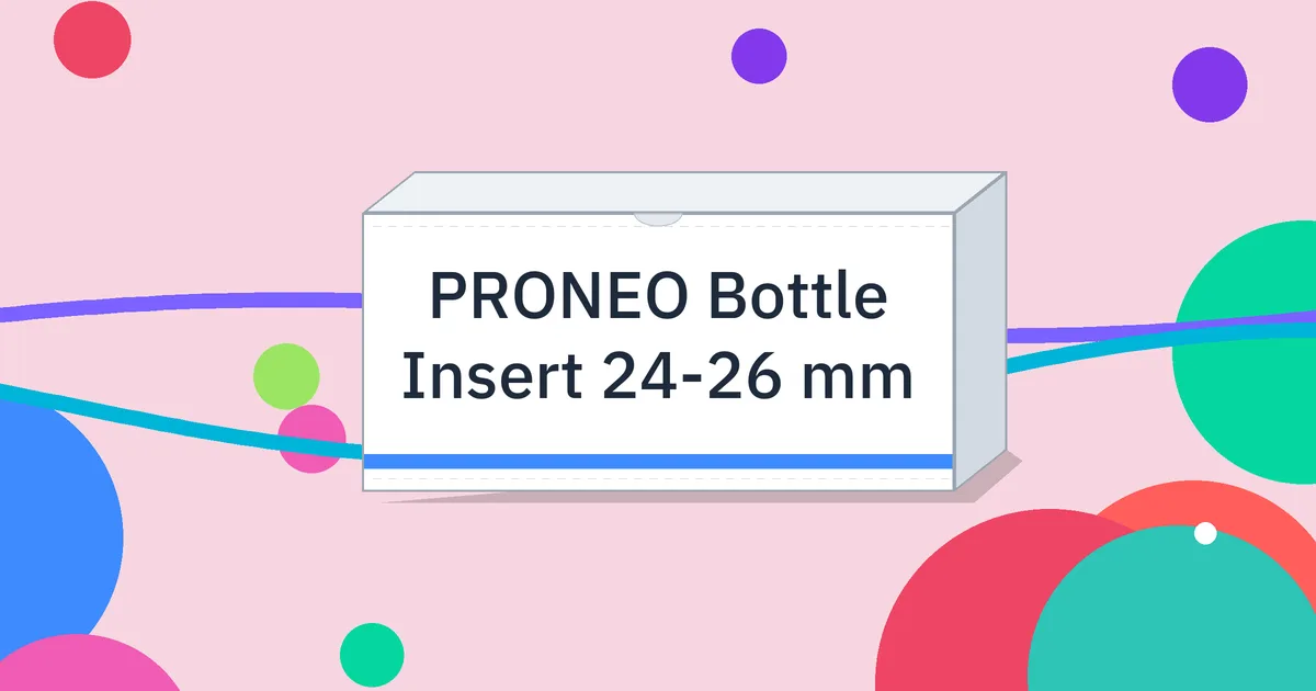 Symbolbild: Packung mit der Aufschrift PRONEO Bottle Insert 24-26 mm (PZN 16737961) – Verfügbarkeit und Bezug in Apotheken in Frankfurt am Main