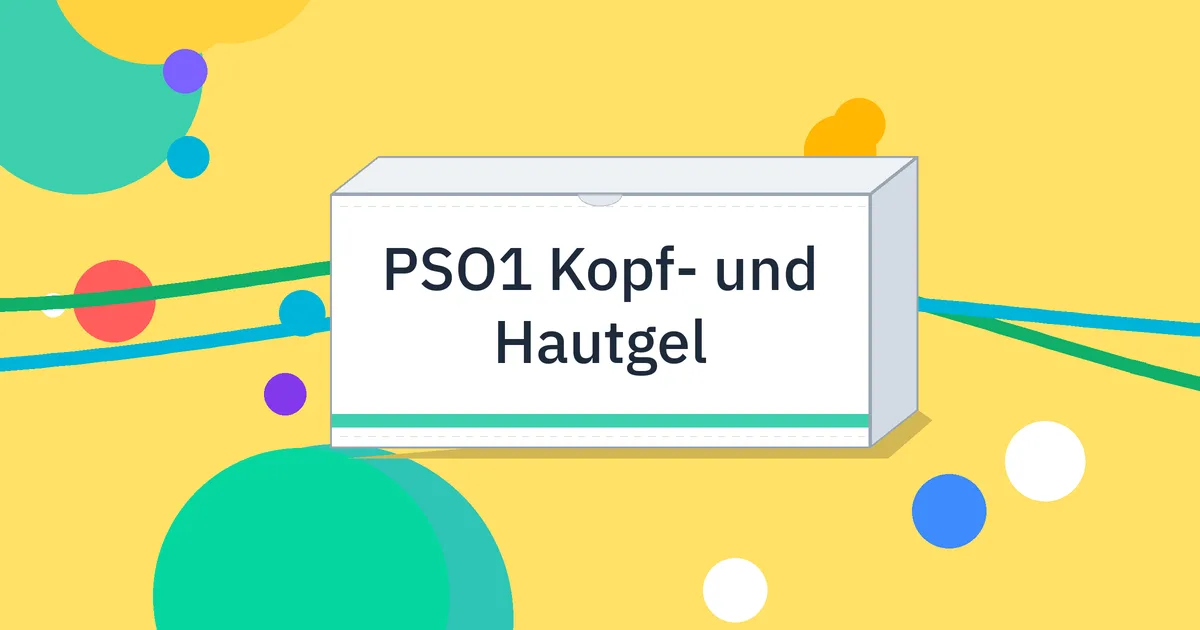 Symbolbild: Packung mit der Aufschrift PSO1 Kopf- und Hautgel (PZN 14292710) – Verfügbarkeit und Bezug in Apotheken in Frankfurt am Main