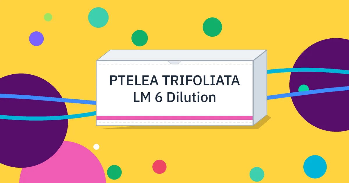 Symbolbild: Packung mit der Aufschrift PTELEA TRIFOLIATA LM 6 Dilution (PZN 13670274) – Verfügbarkeit und Bezug in Apotheken in Frankfurt am Main